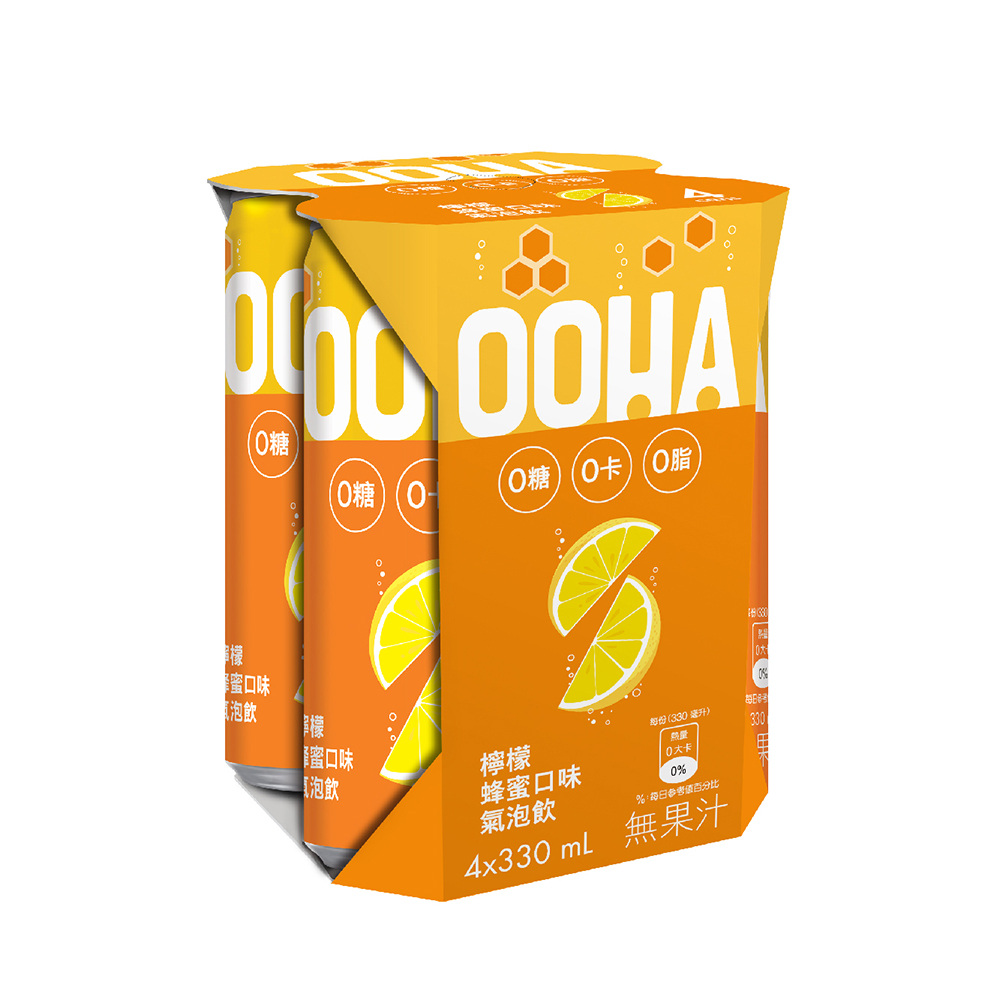 OOHA 氣泡飲檸檬蜂蜜口味330ml | 家樂福線上購物